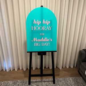 Custom Arched Welcome Sign - HIP HIP HOORAY Personalized Event Signage ...