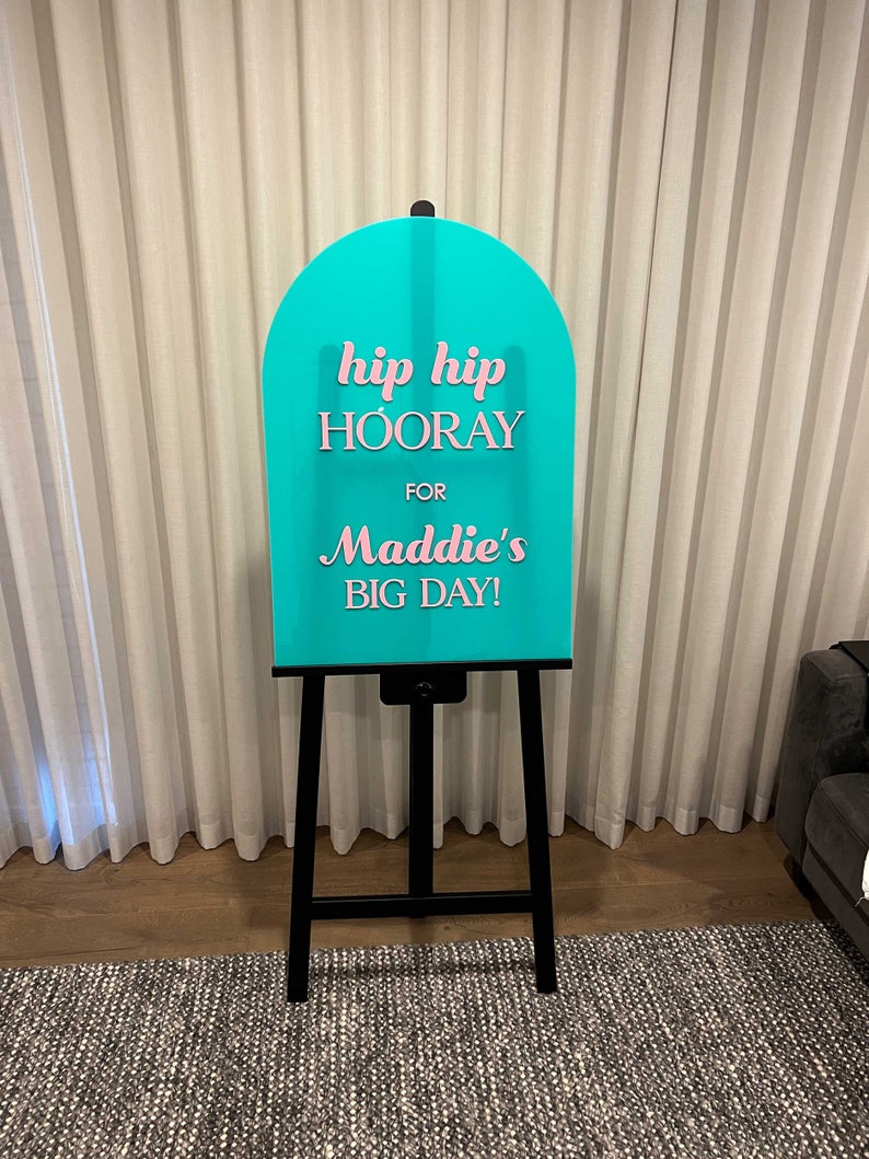 Custom Arched Welcome Sign - HIP HIP HOORAY Personalized Event Signage ...