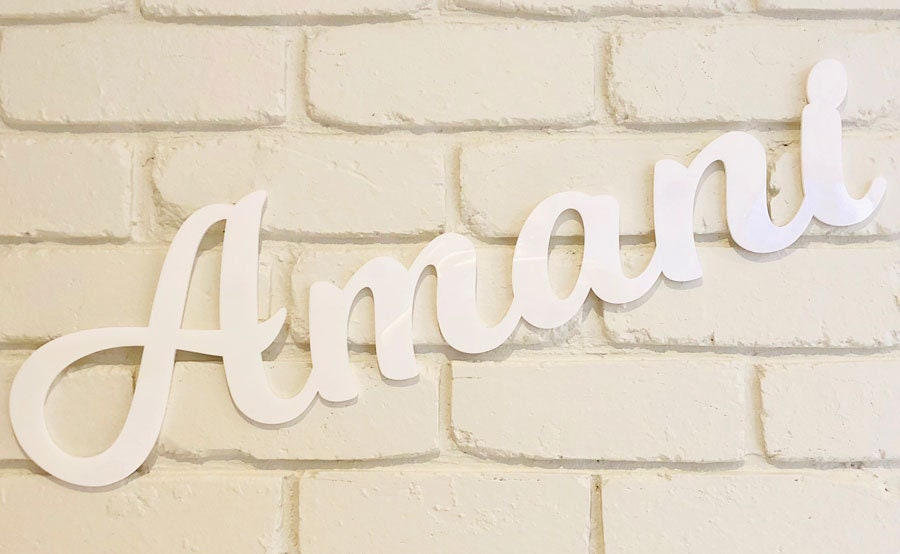 Large Laser Cut Name Script 4 Large Script Sign Large | Etsy