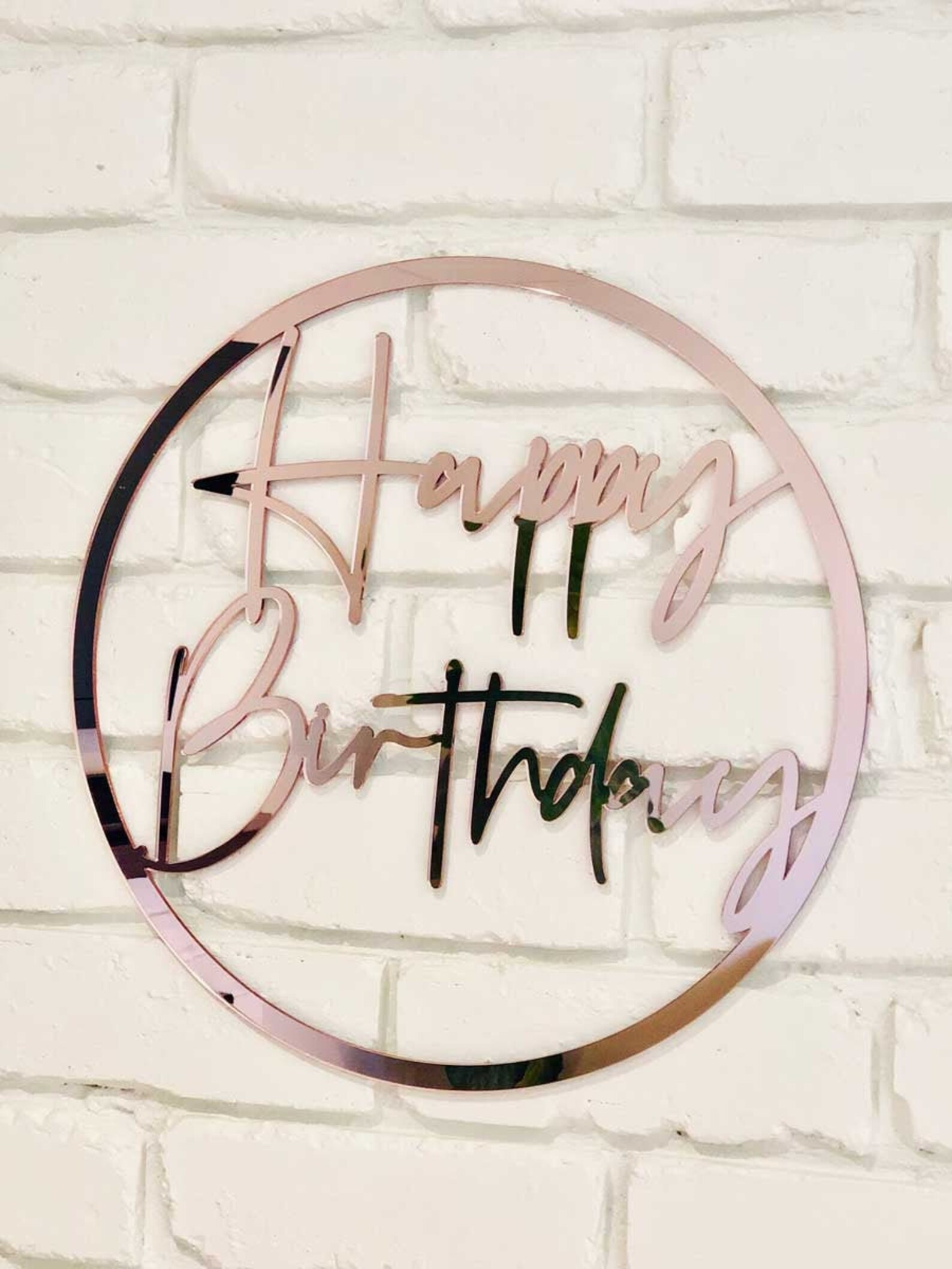 Happy Birthday Sign | Happy Birthday Decor | Round Birthday Sign ...
