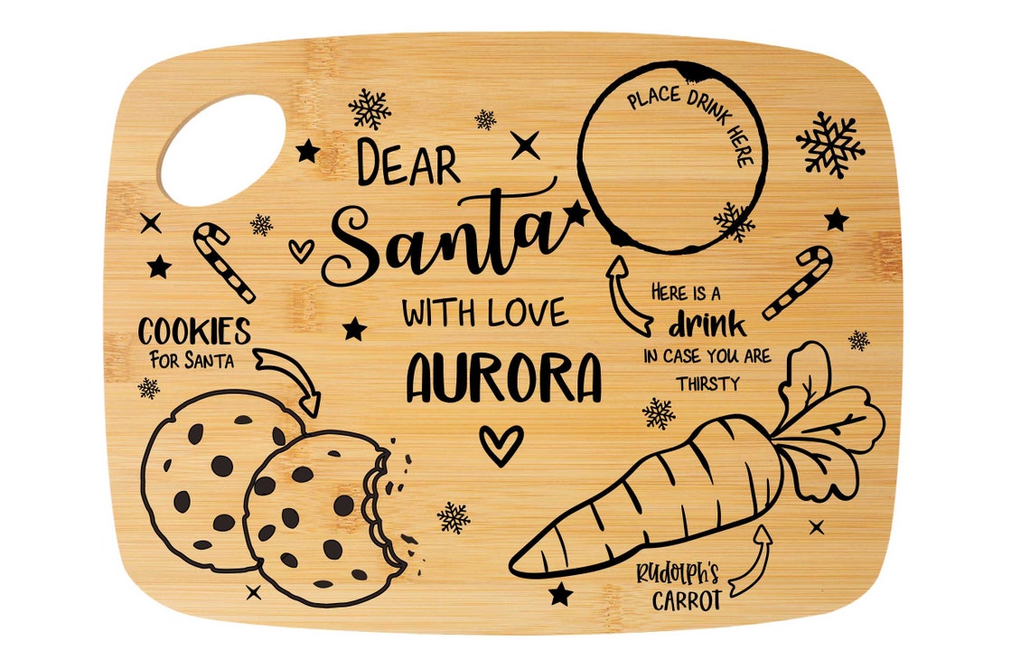 Personalised Santa’s Treat Tray, Santa Snack Tray, Christmas Eve Plate ...