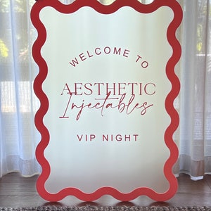 Wave Wedding Welcome Sign, Modern Wedding Signs, Wedding Entrance Signs ...
