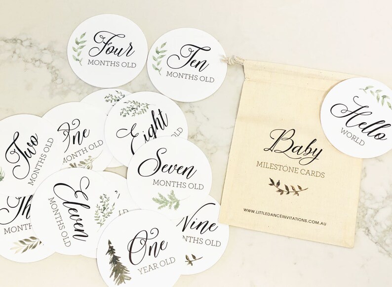 Baby Milestone Cards | 1-12 Months Wooden or Acrylic Milestone Sign ...