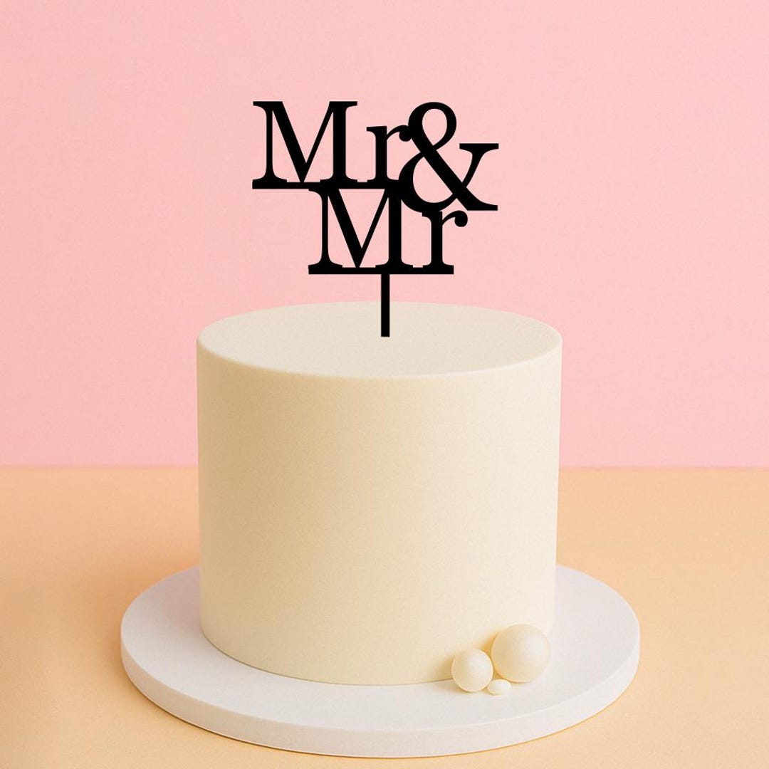 Mr & Mr Cake Topper – Gay Wedding Cake Topper for Two Grooms - Etsy
