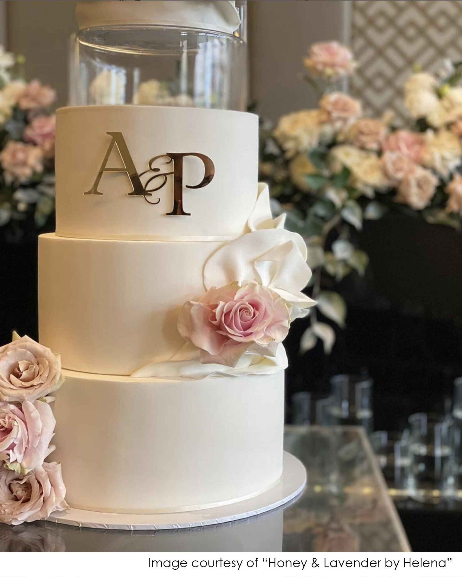 Initials Cake Plaque Wedding Cake Inititals Bride & Groom - Etsy