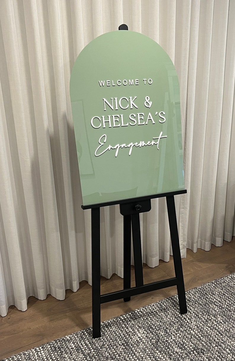 Arch Wedding Welcome Sign 3D Names Modern Arch Wedding - Etsy
