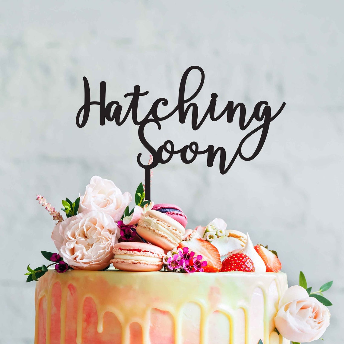 Hatching Soon Pregnancy Cake Topper | Made to Order Baby Shower Cake ...
