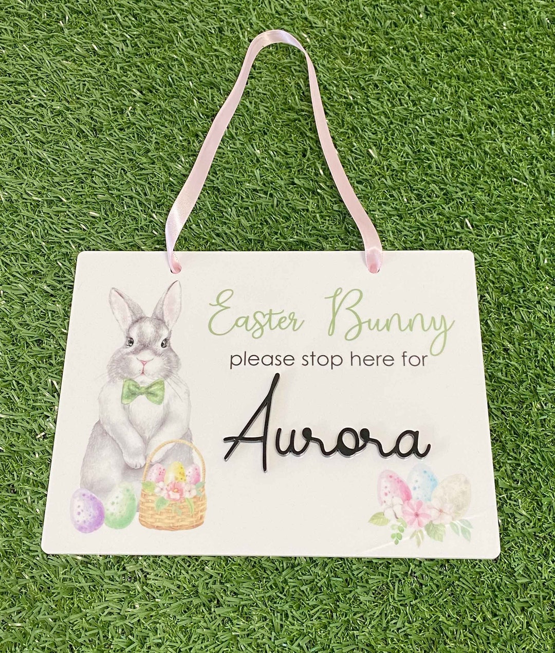 Personalised Easter Bunny Stop Here Sign - Easter - Personalised Easter ...