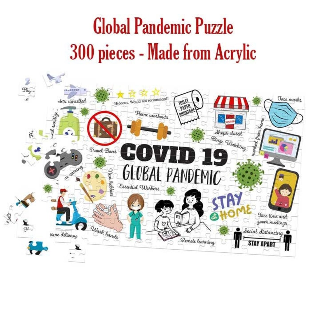 Acrylic Pandemic Jigsaw Puzzle, Isolation Gift, Adult Puzzles ...