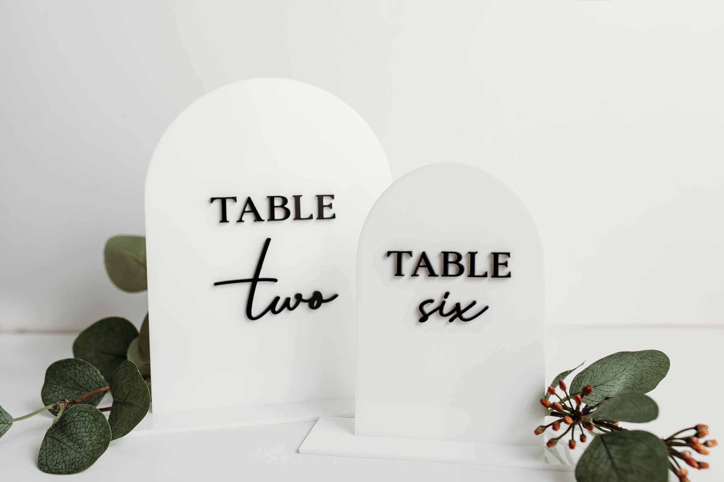 3D Wedding Table Numbers, Acrylic Table Number Signs, Double Layered ...