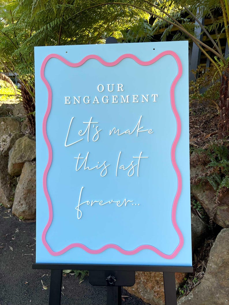 Personalised Wavy Internal Border Sign - Custom Acrylic Sign for ...