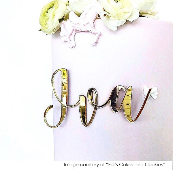 Name Plaque - Script #1 | Name Plate for Cake | Mirror Name Plates ...