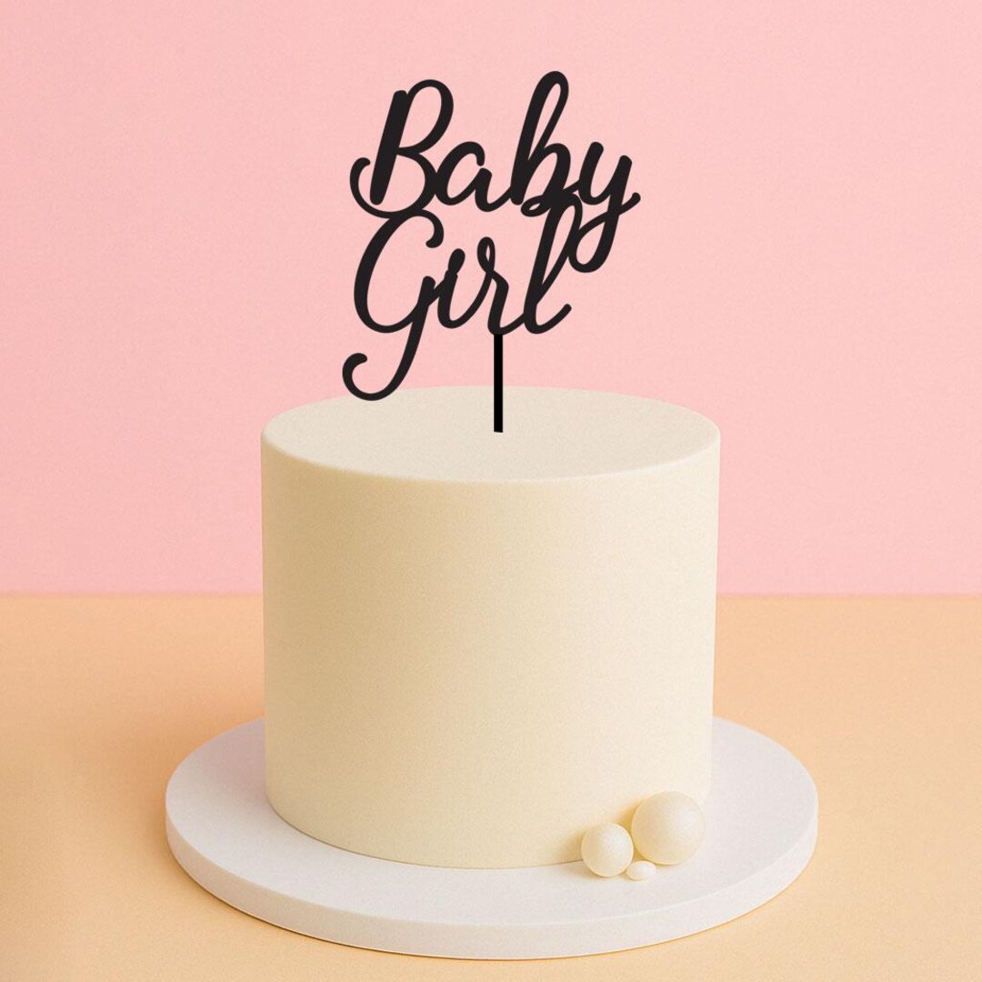 Baby Girl Cake Topper Gift – Baby Shower, Newborn Party, Gender Reveal ...
