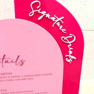Triple Sign Cocktail Drinks Menu - Printed Drinks Menu, Modern Arch ...