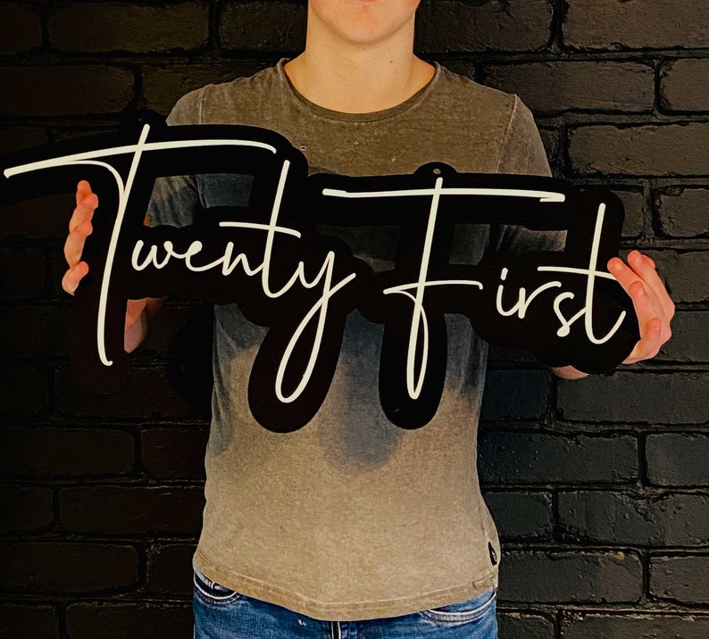 3D Large Lasercut Name or Word Large Script Sign Acrylic | Etsy