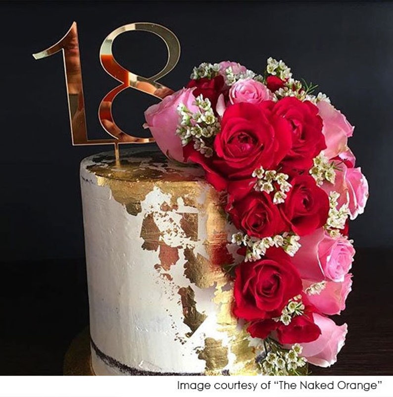 18th Birthday Cake Topper Number 18 Birthday Cake Decoration | Etsy