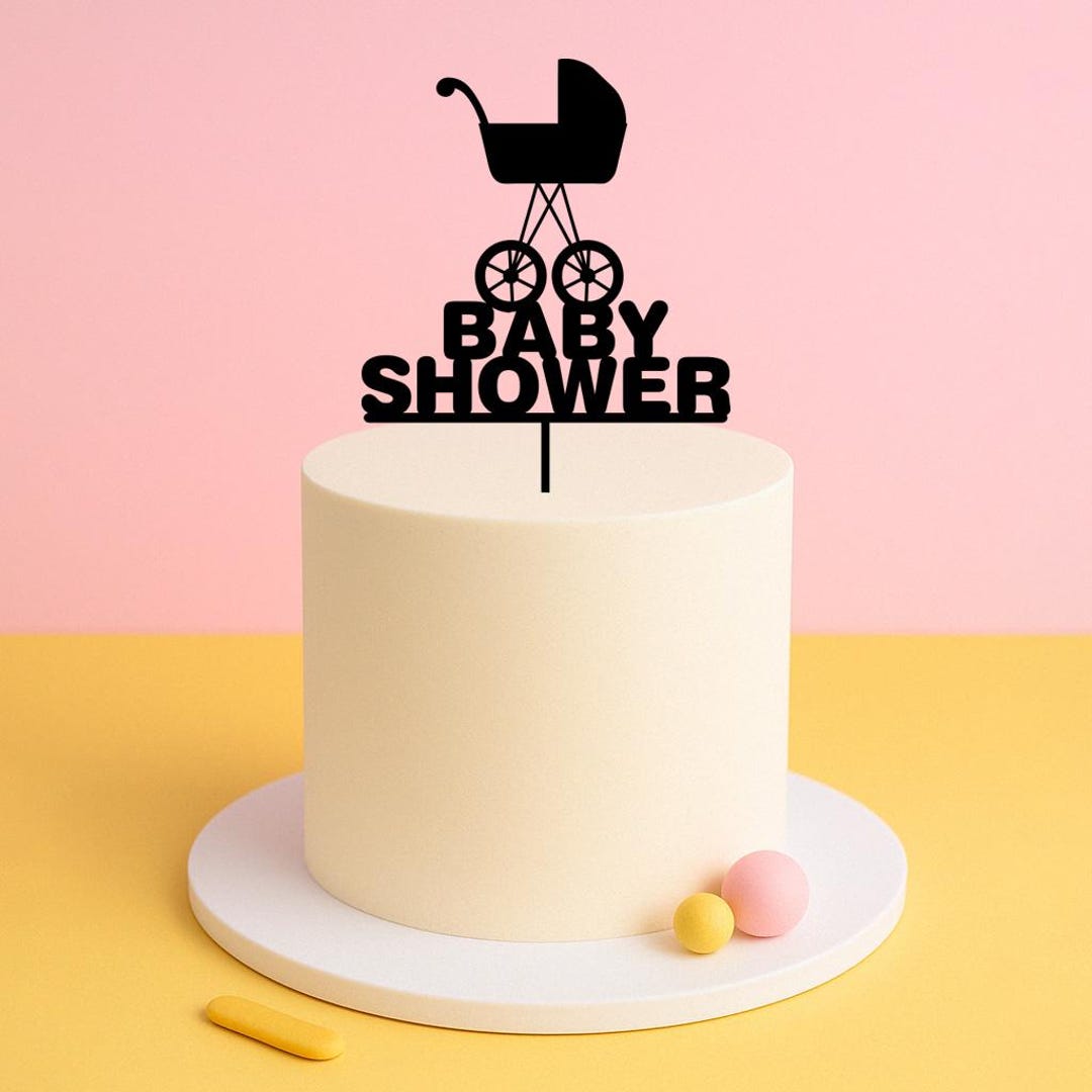 Baby Shower Cake Topper – Baby Pram Stroller Theme - Etsy