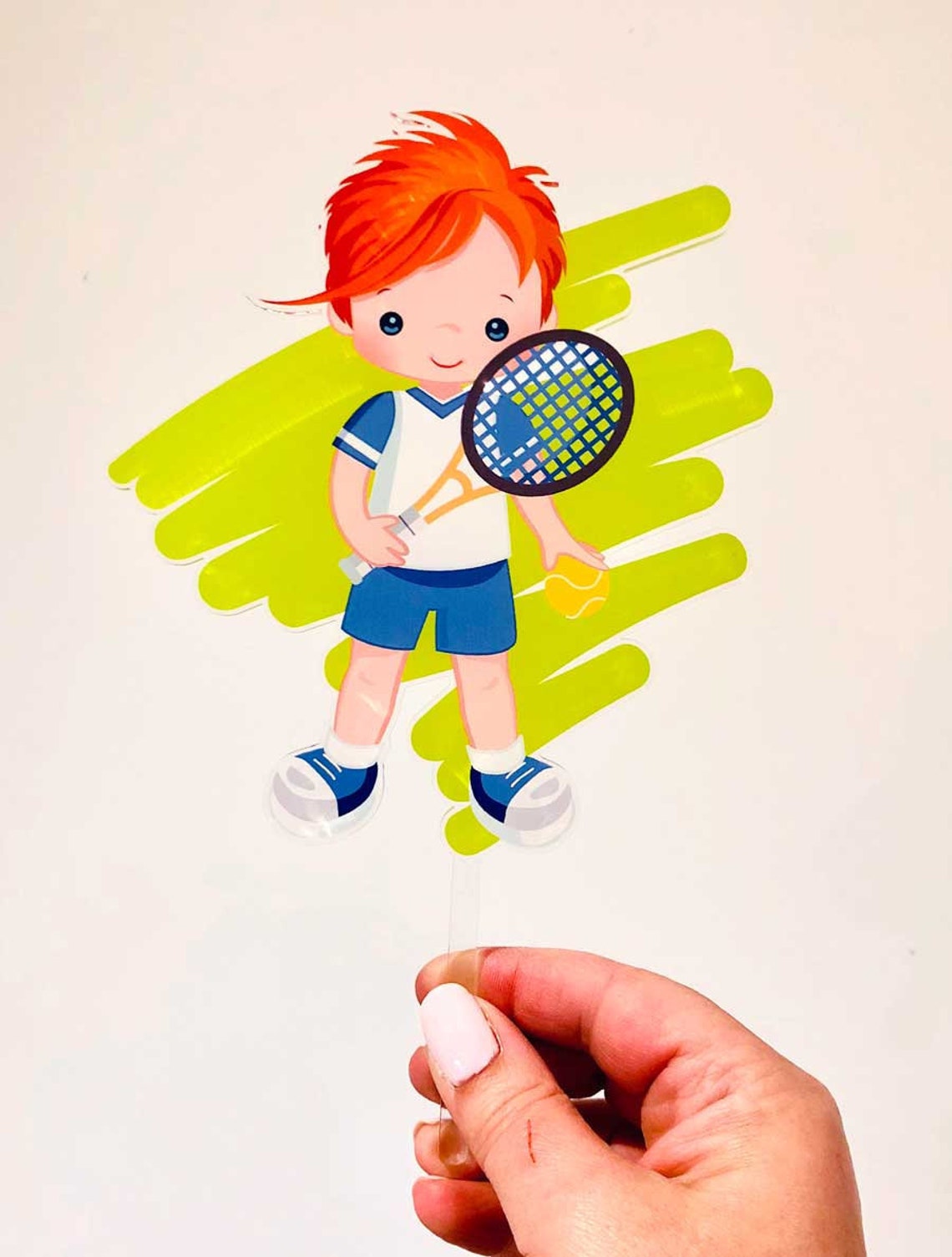 Printed Acrylic Cake Topper Tennis Cake Decoration Tennis | Etsy