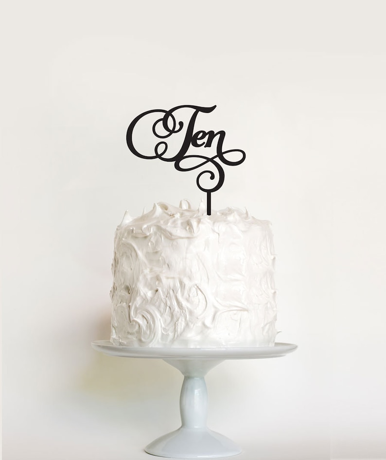 Girls or Boys 10th Birthday Cake Topper 10 Tenth Ten - Etsy