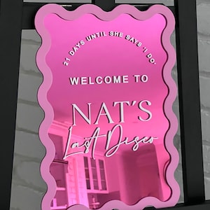 Wave Wedding Welcome Sign, Modern Wedding Signs, Wedding Entrance Signs ...