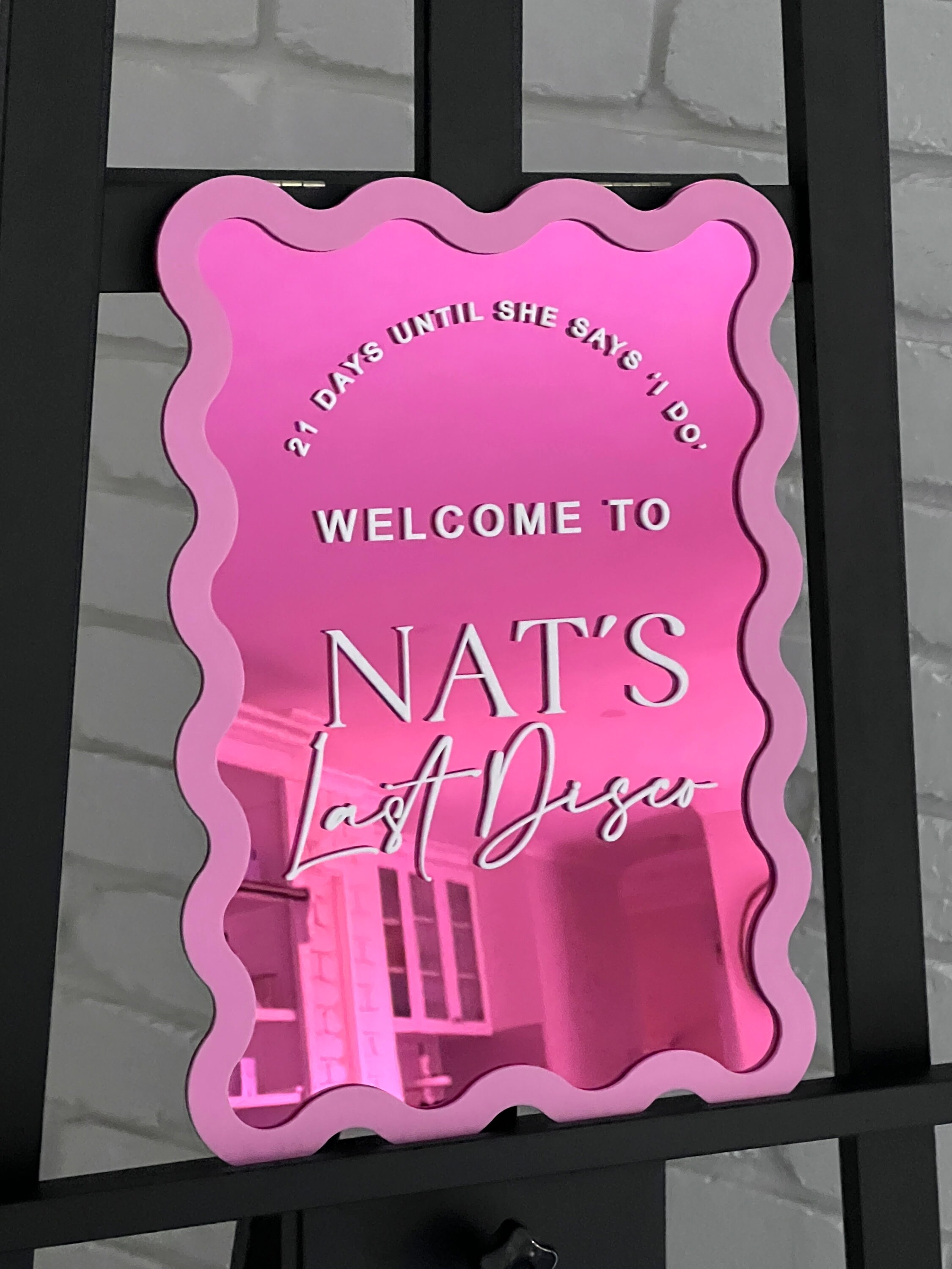 Wave Wedding Welcome Sign, Modern Wedding Signs, Wedding Entrance Signs ...