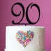 90th Birthday Cake Topper Laser Cut Number 90 Birthday Cake Decoration ...