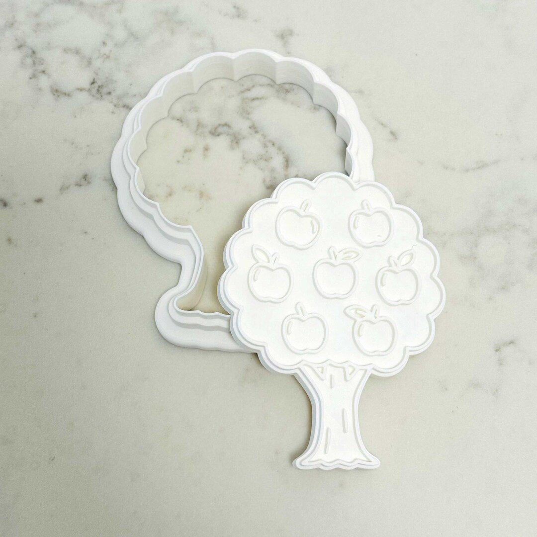 Apple Tree Cookie Stamp and Cutter Set – Orchard Fondant Debosser ...