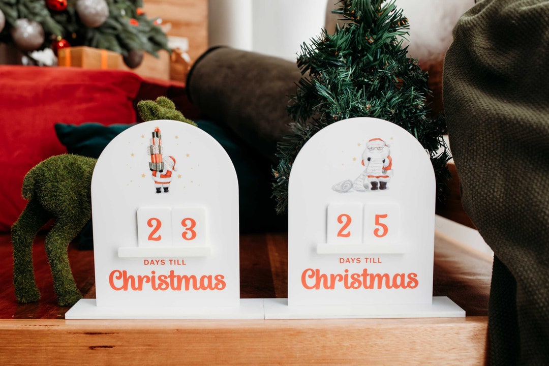 Ultimate Christmas Countdown Sign With Swappable Numbers – Santa ...