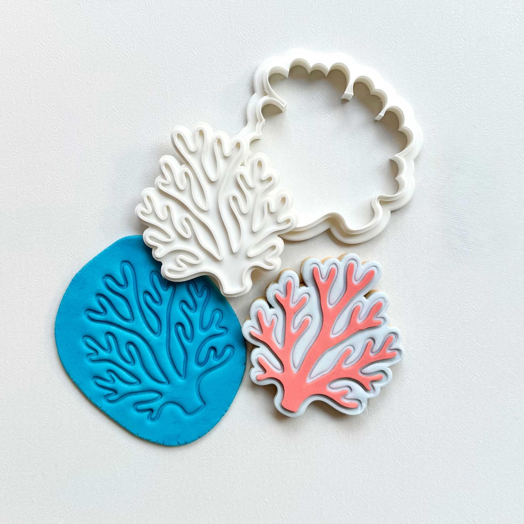 Coral Cookie Stamp and Cutter – Under the Sea Party Baking Tool - Etsy