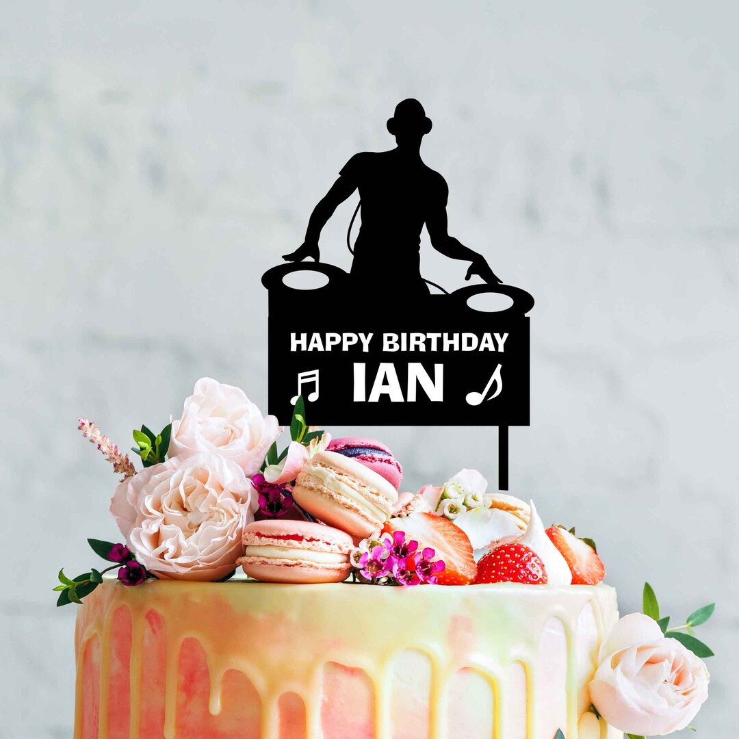 Personalised DJ Disc Jockey Birthday Cake Topper, DJ, Disc Jockey ...