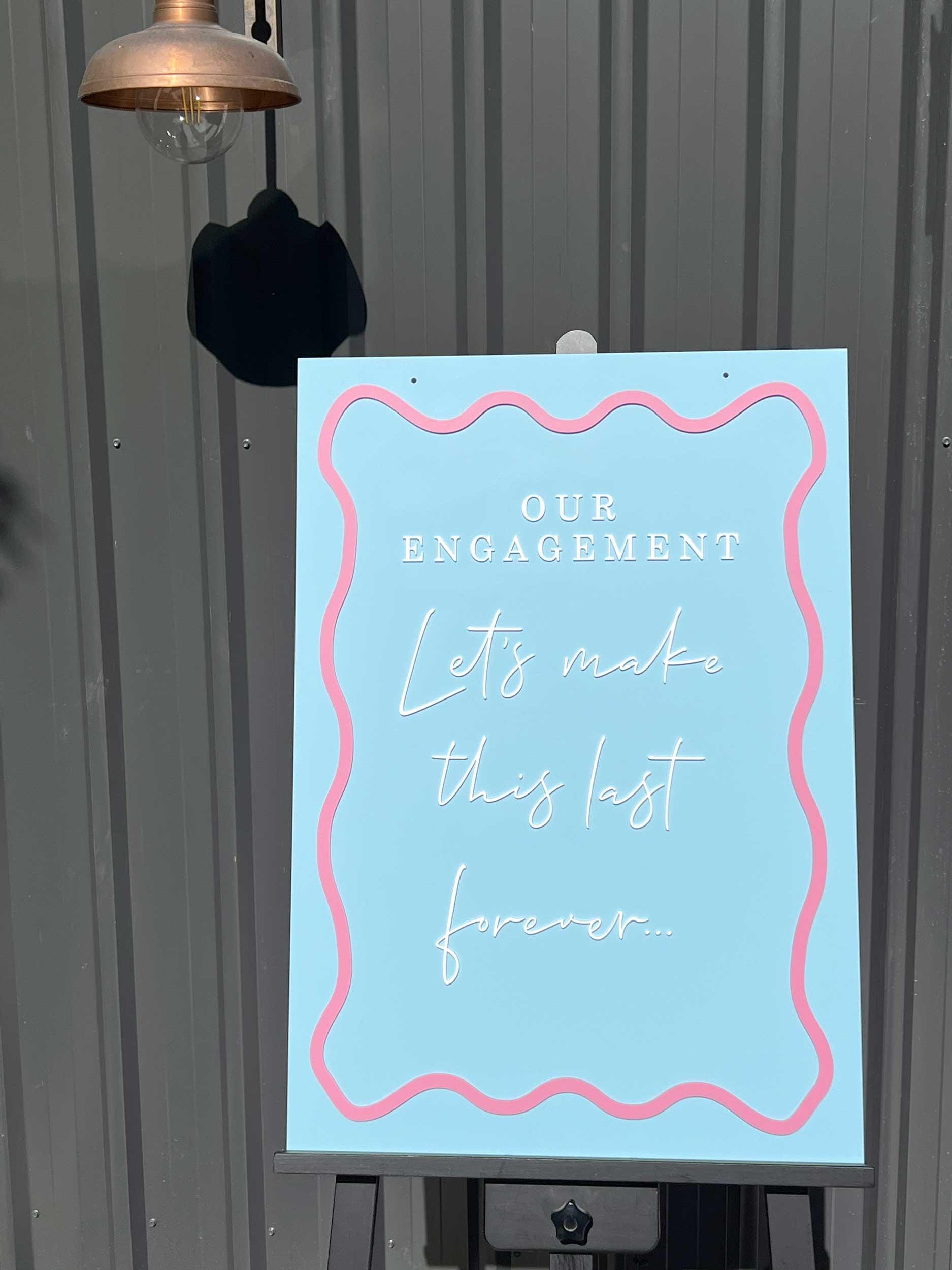 Personalised Wavy Internal Border Sign - Custom Acrylic Sign for ...
