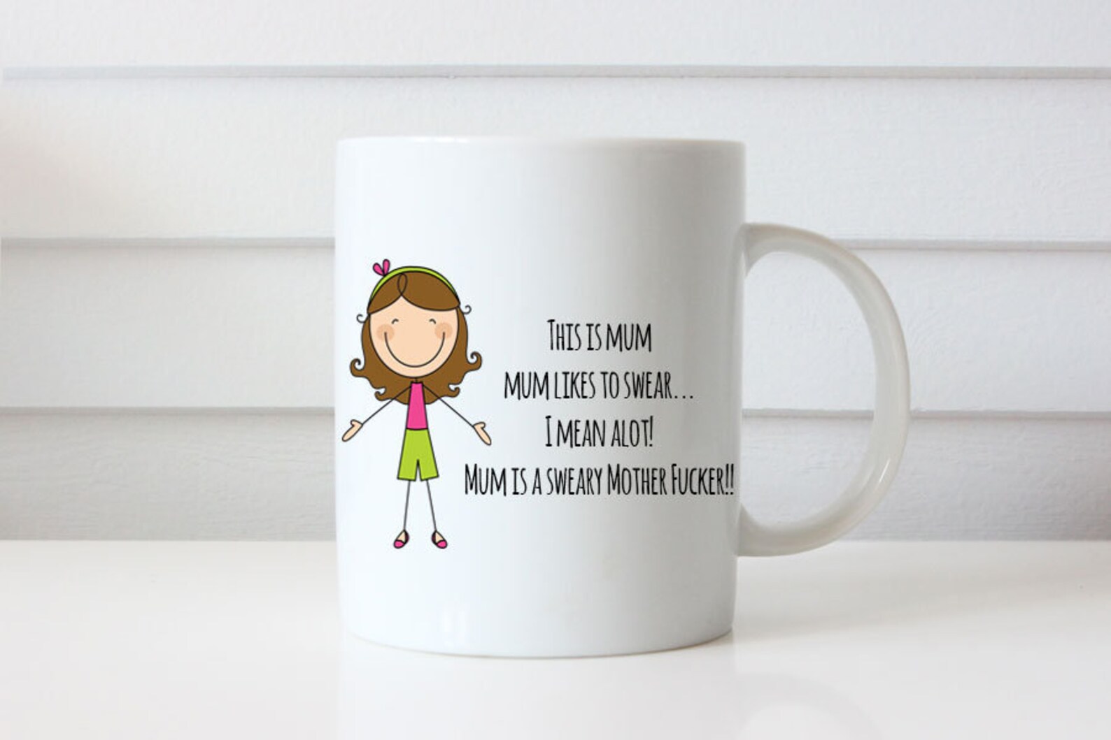 Mum Swears Alot Mug, Funny Mothers Day Mug, Funny Mom Mug, Funny Mug ...