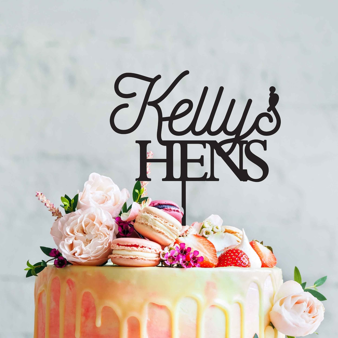 Personalised Hens Party Cake Topper - Custom Hens Night Cake Decoration ...