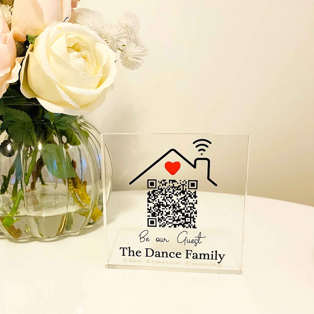 Wifi QR Code Sign, Wifi Acrylic Sign, Wifi Code, Wifi Password Sign ...