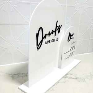 Double Arch Sign Cocktail Drinks Menu - Printed Drinks Menu, Modern ...