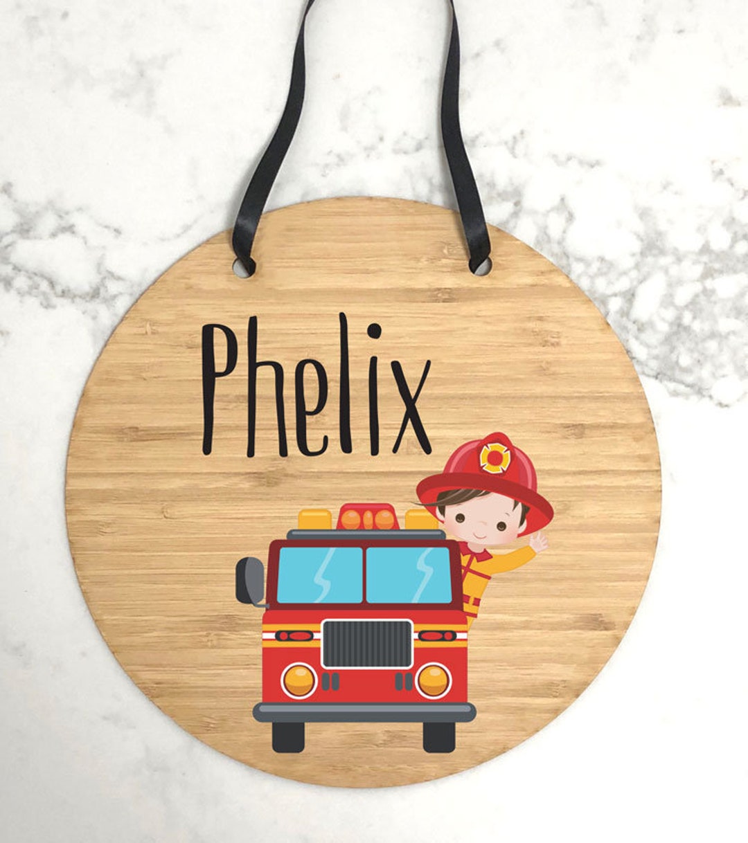 Personalised Fireman | Hanging Sign | Christmas Gift Present | Fire ...