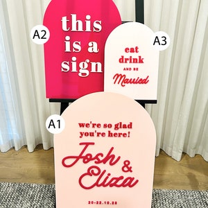 Custom Arched Welcome Sign - HIP HIP HOORAY Personalized Event Signage ...