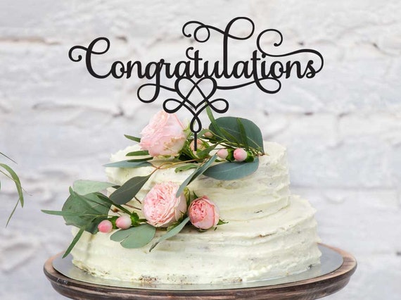 Engagement Cake Topper Congratulations Acrylic Wedding Cake - Etsy