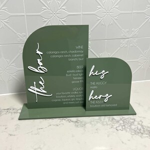 Personalised Half Arch Double Signs, Acrylic Event Signage, Bespoke ...