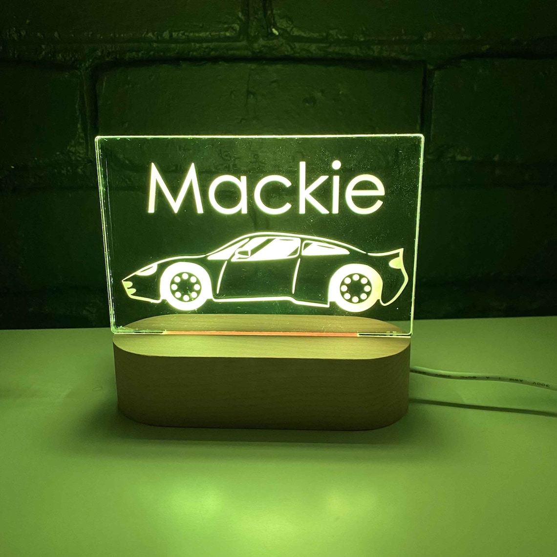 Personalised Race Car Night Light Kids Bedroom Nursery Night - Etsy UK