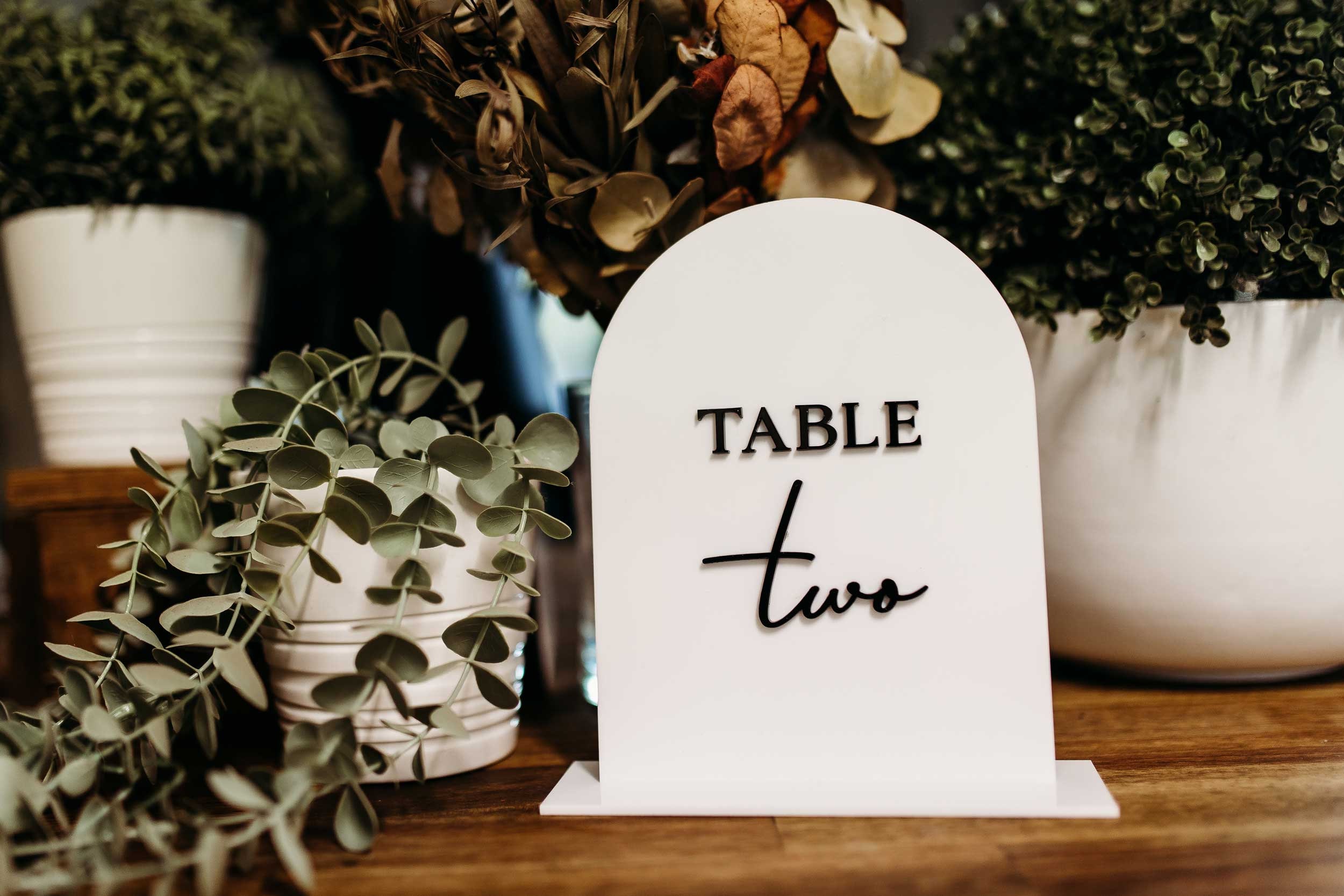 3D Wedding Table Numbers Acrylic Table Number Signs Double | Etsy