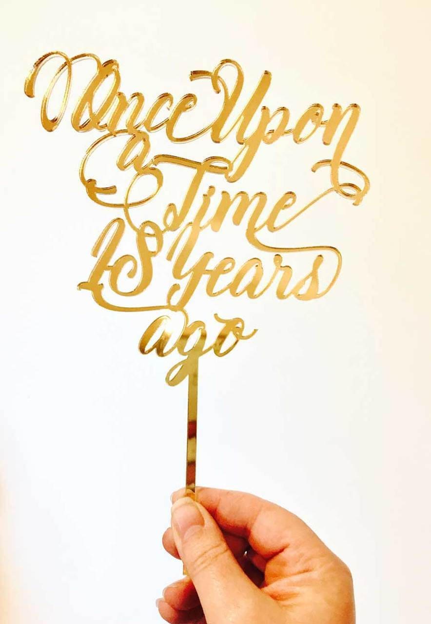 Once Upon a Time Cake Topper – Custom Age – Milestone Gift Topper - Etsy