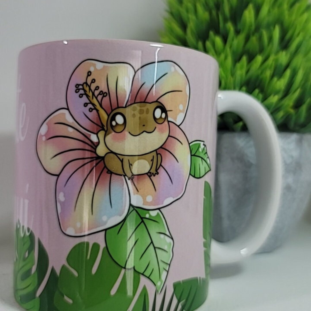 Coqui Cup, Kawai Frog,puerto Rico Coqui Mug,pink 11oz Mug,puerto Rico ...