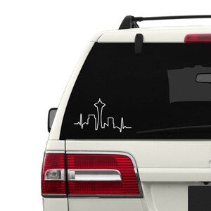 Seattle Skyline Heartbeat Vinyl Decal - Etsy