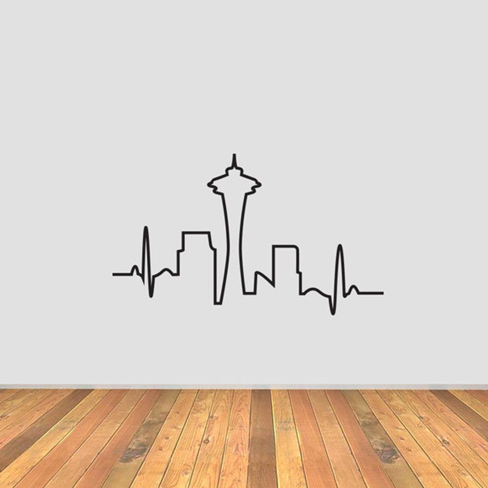 Seattle Skyline Heartbeat Vinyl Decal - Etsy
