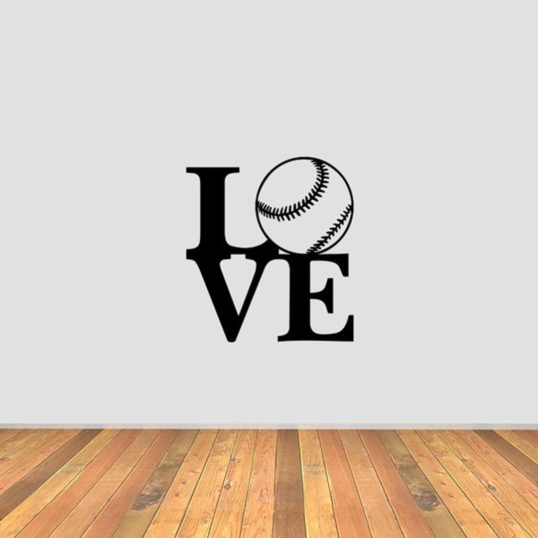 Love Baseball Vinyl Decal - Etsy