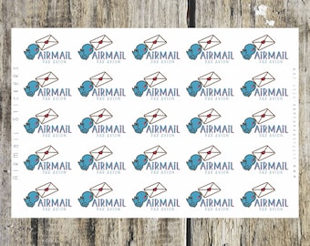 Airmail Stickers - Etsy UK