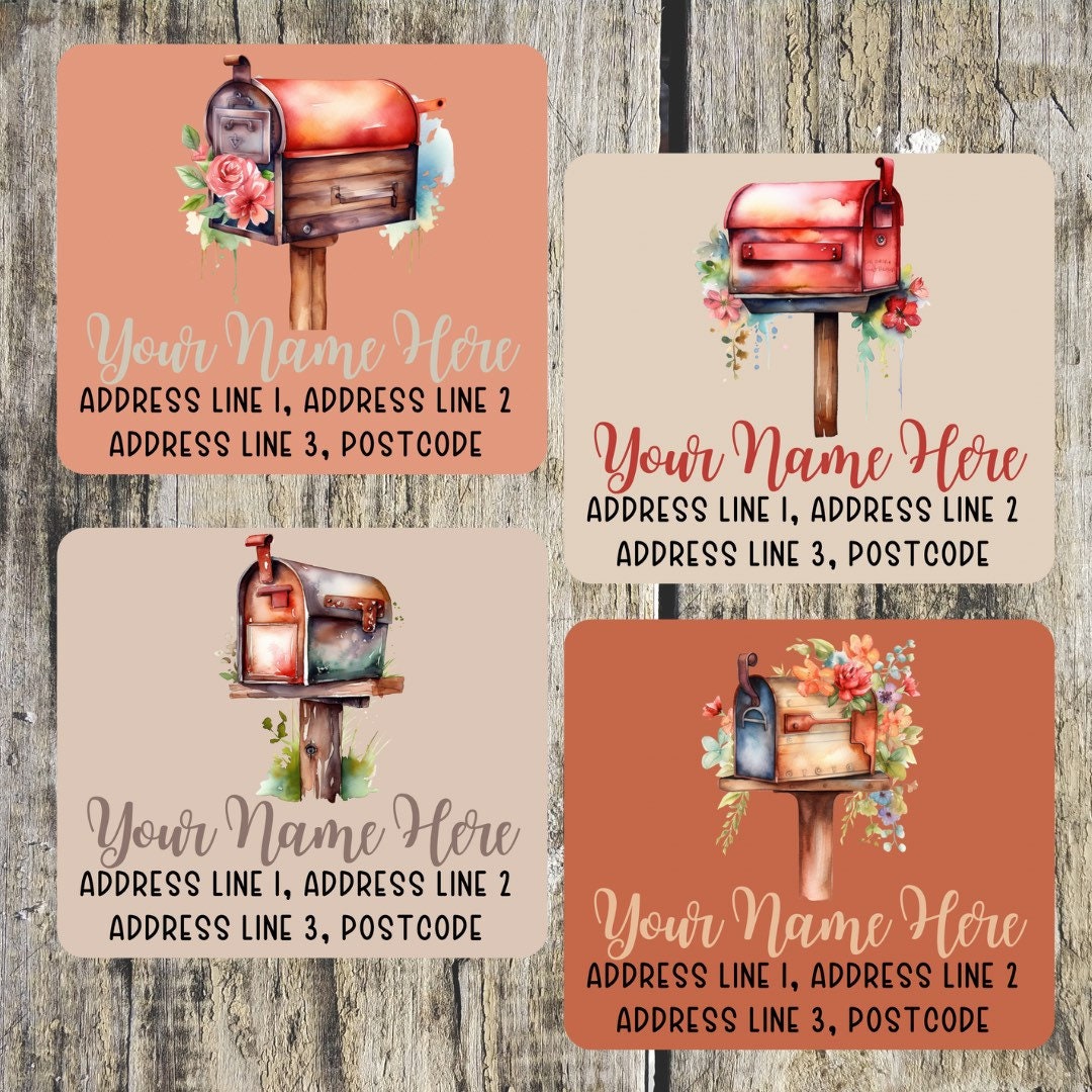 Mail Box Address Labels - Etsy