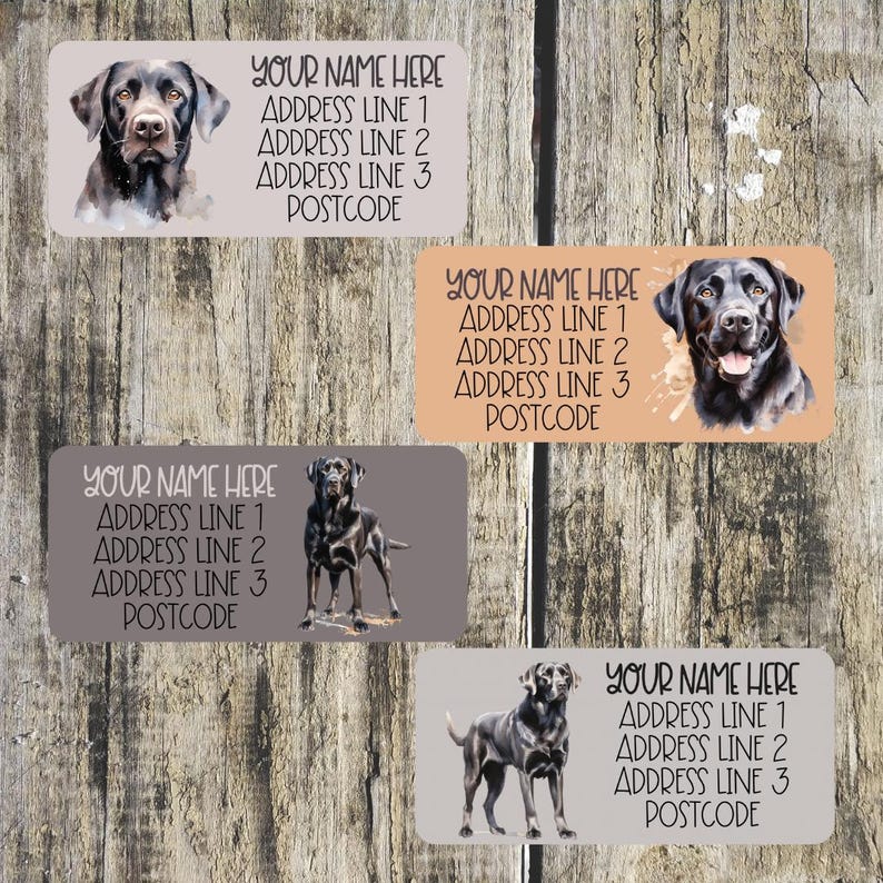 Black Labrador Address Labels - Etsy