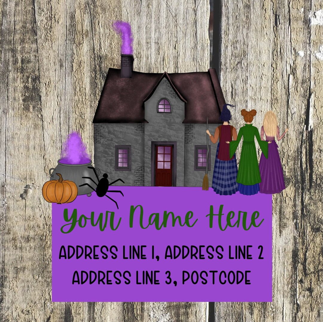 Hocus Pocus Theme Address Labels - Etsy